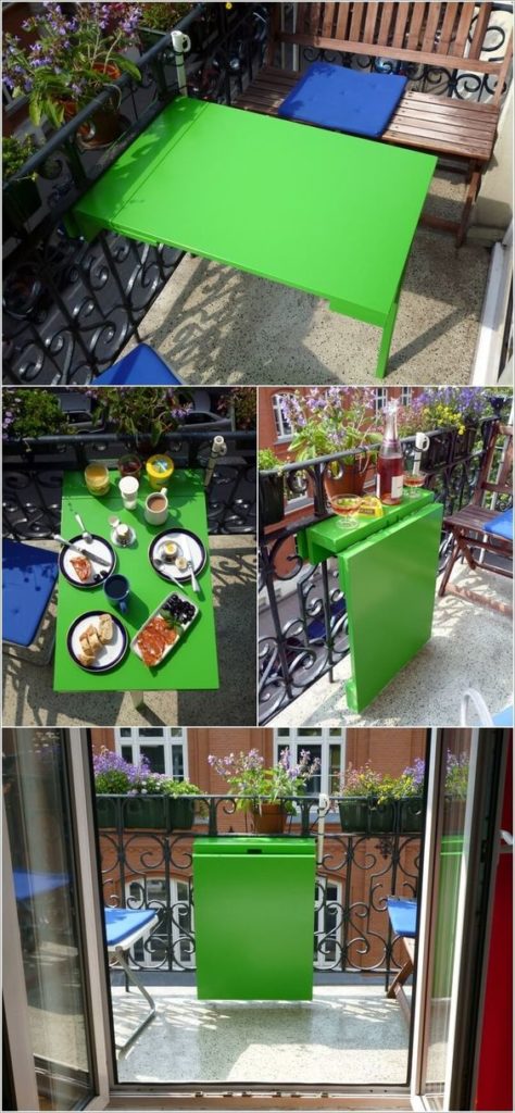 15 Brilliant Ideas for your Balcony: 12. Folding Table